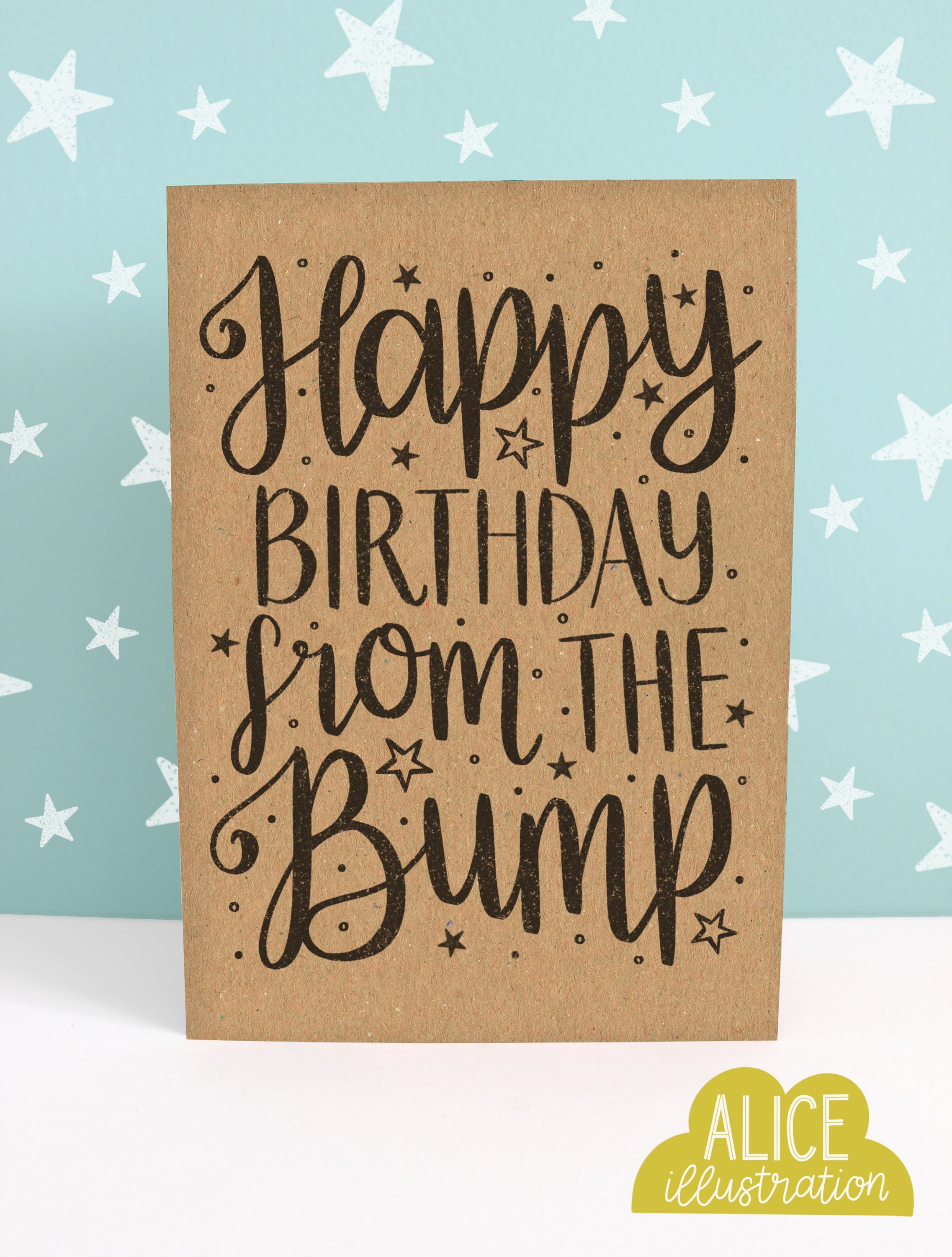 Happy Birthday from the Bump Pregnancy Announcement | Etsy