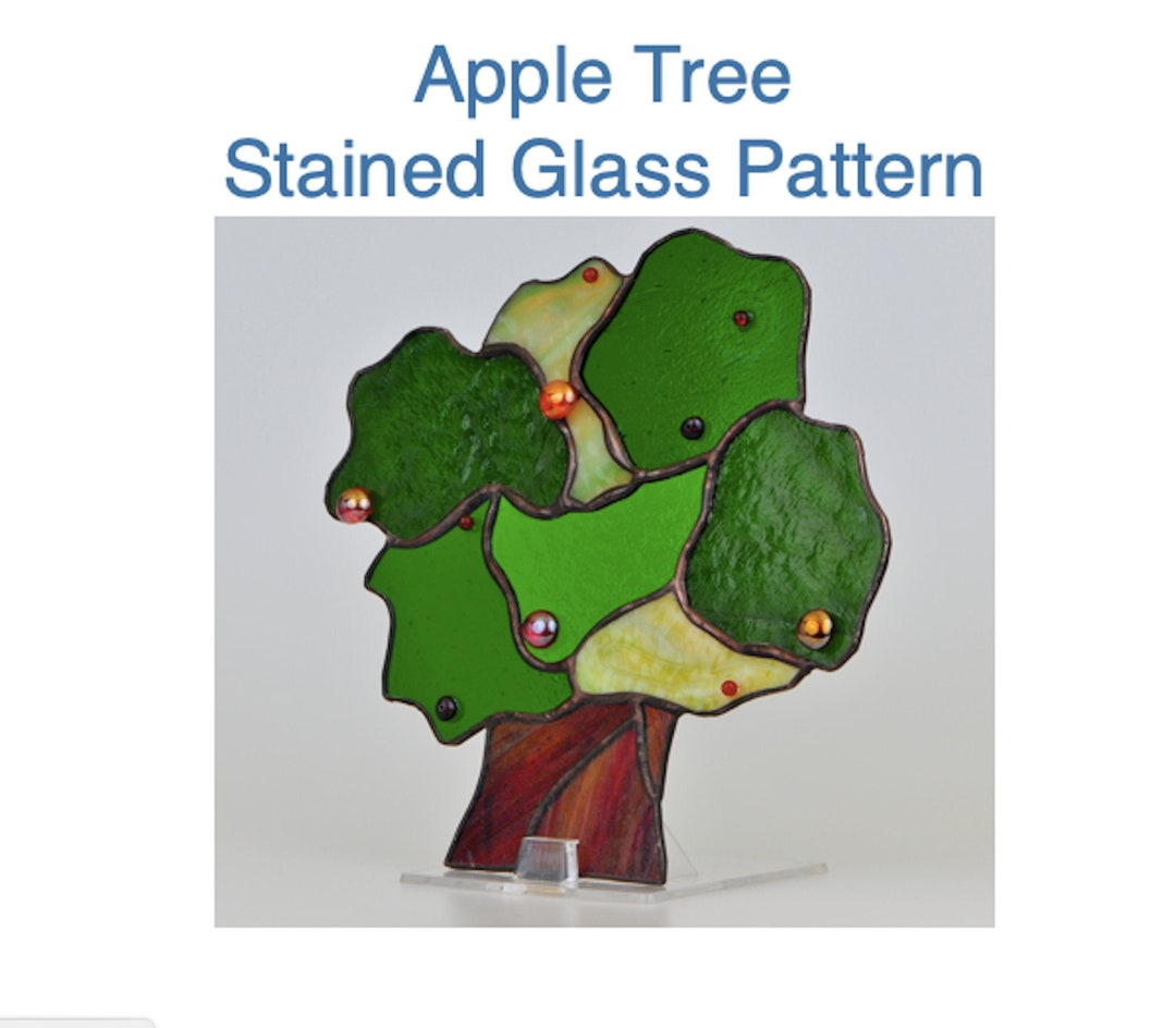 Apple Tree Stained Glass Pattern - PDF Download - Etsy