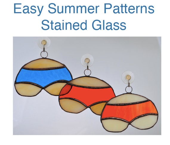 Easy Stained Glass Summer Suncatcher Patterns PDF Beach | Etsy