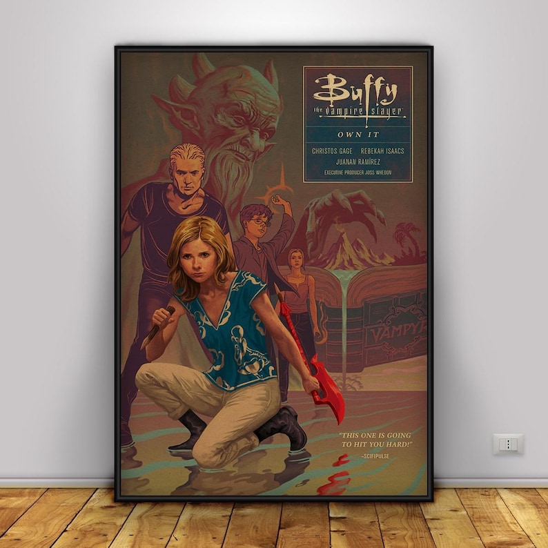 Buffy the Vampire Slayer Poster, TV Series Wall Art, 90s Supernatural ...