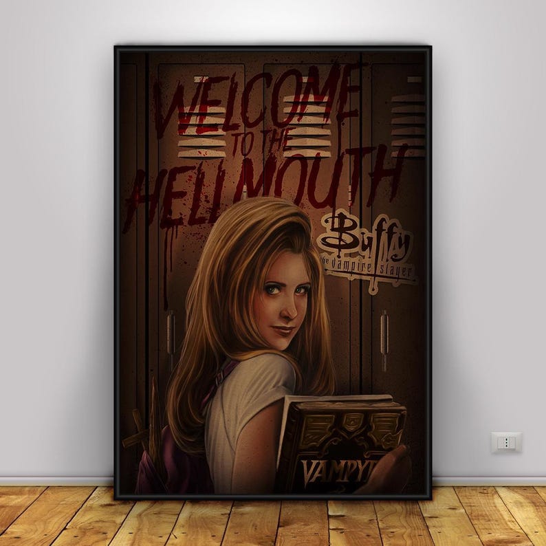 Buffy the Vampire Slayer Poster, TV Series Wall Art, 90s Supernatural ...