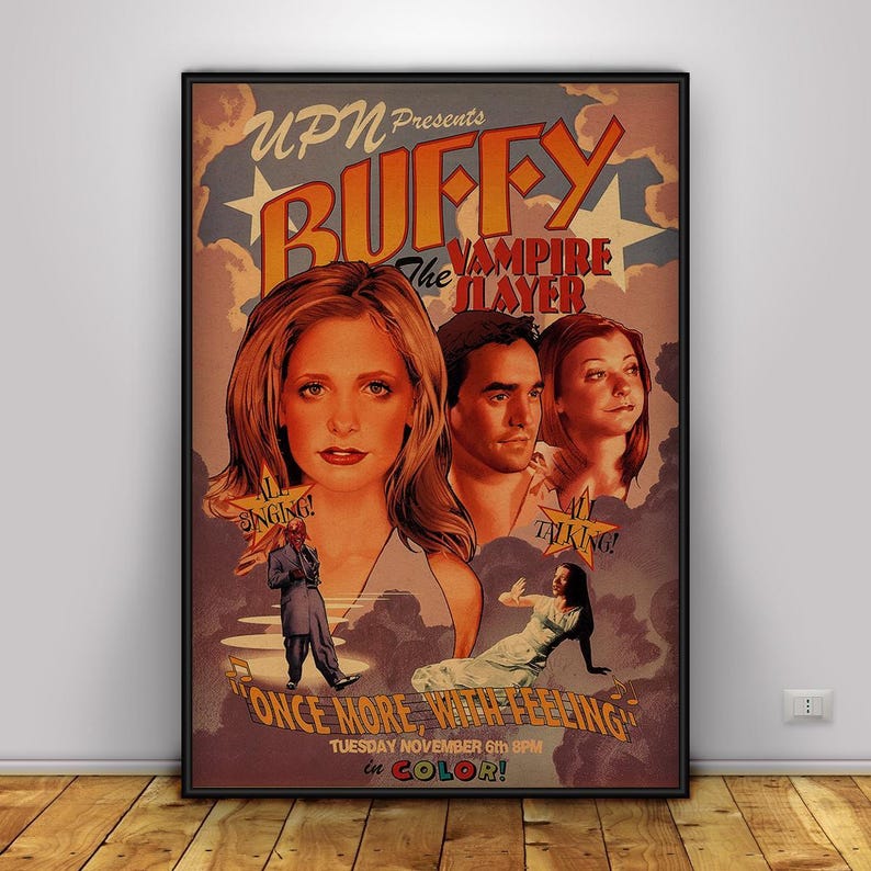Buffy the Vampire Slayer Poster, TV Series Wall Art, 90s Supernatural ...