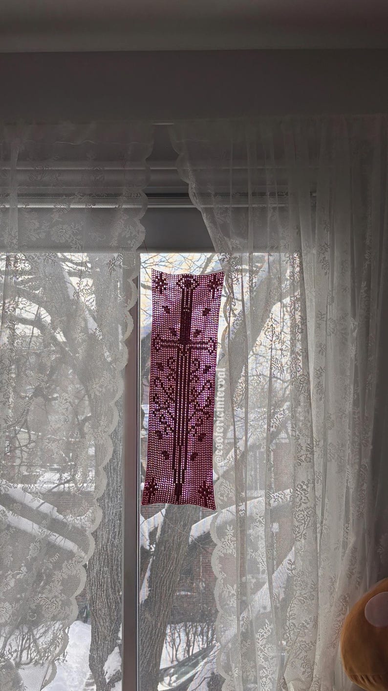 Chart Pattern for This Fantasy Sword Filet Crochet Tapestry - Etsy