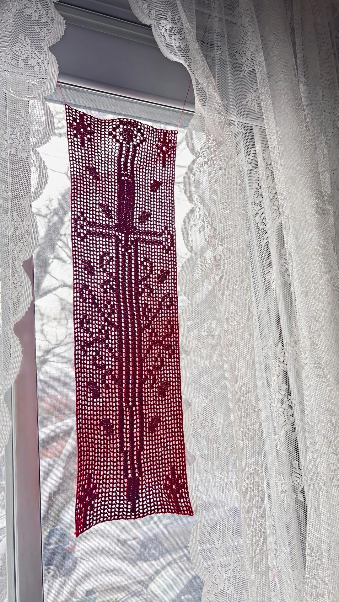 Chart Pattern for This Fantasy Sword Filet Crochet Tapestry - Etsy