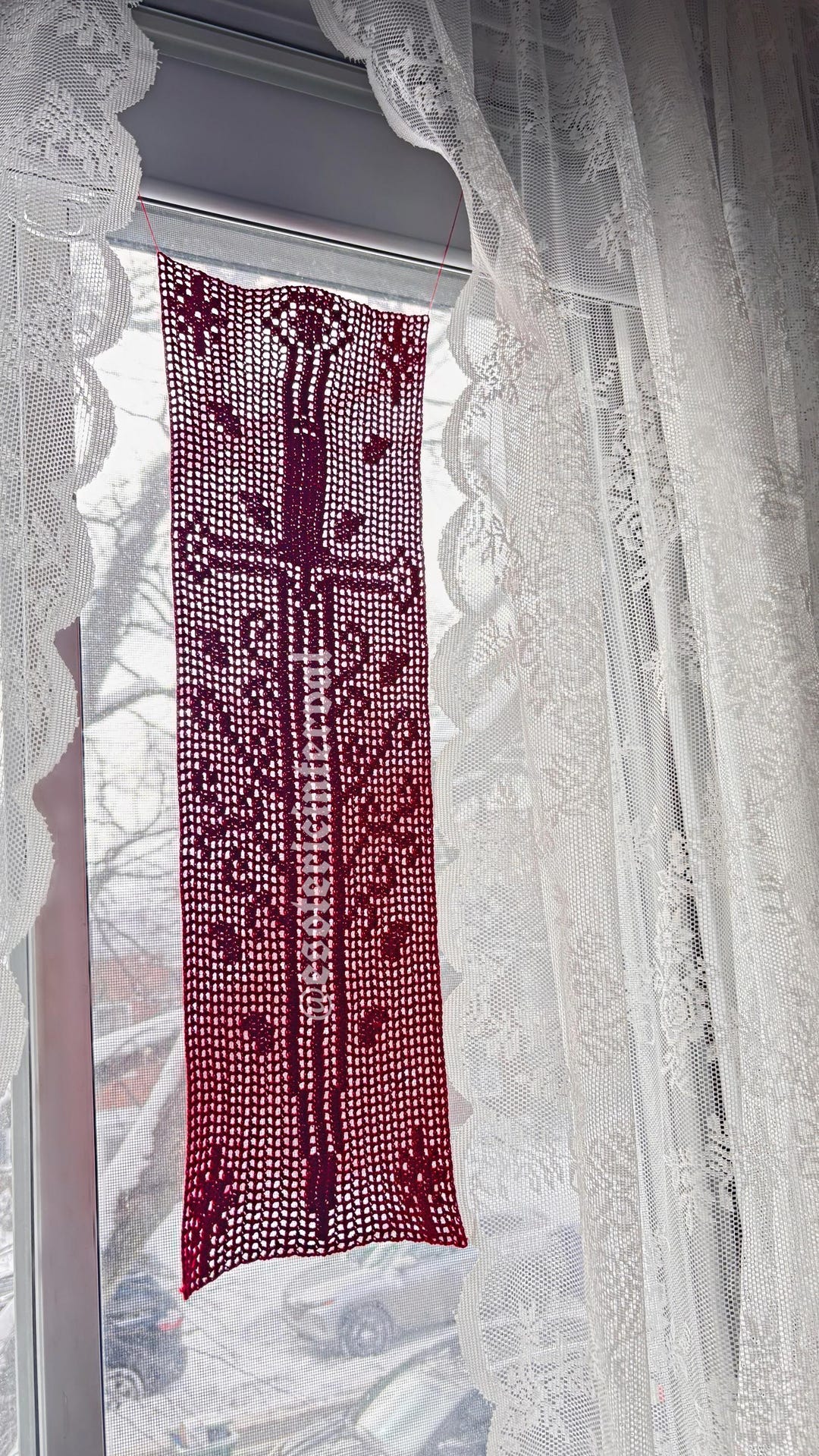 Chart Pattern for This Fantasy Sword Filet Crochet Tapestry - Etsy
