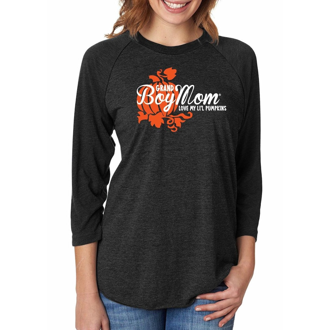 Grand Boymom Pumpkins (plural) Black Raglan - Etsy