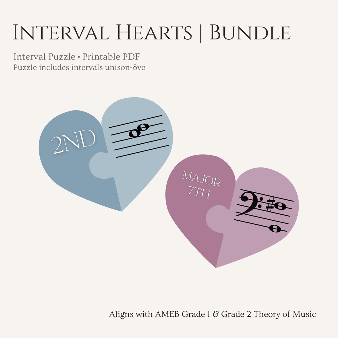 Interval Hearts Puzzle | BUNDLE - Etsy