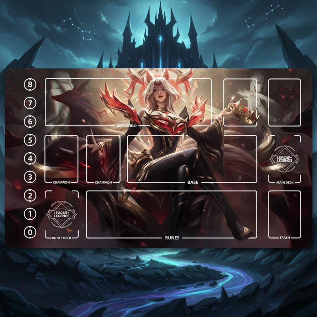 Ahri Immortal Legend League of Legends Riftbound Playmat | Trading Card ...