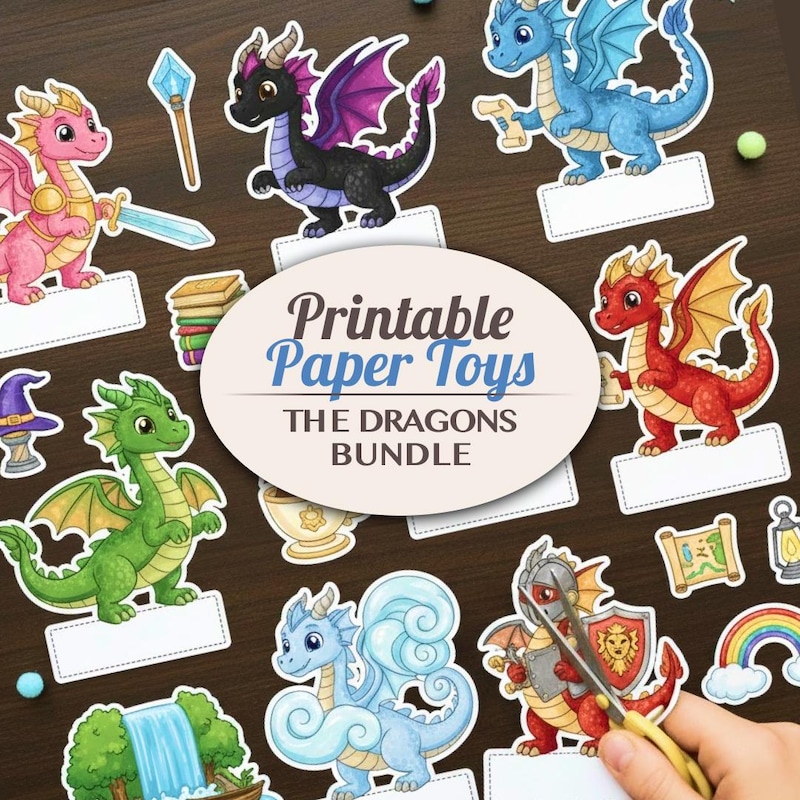 Dragon Puppet Paper Ideas - Etsy