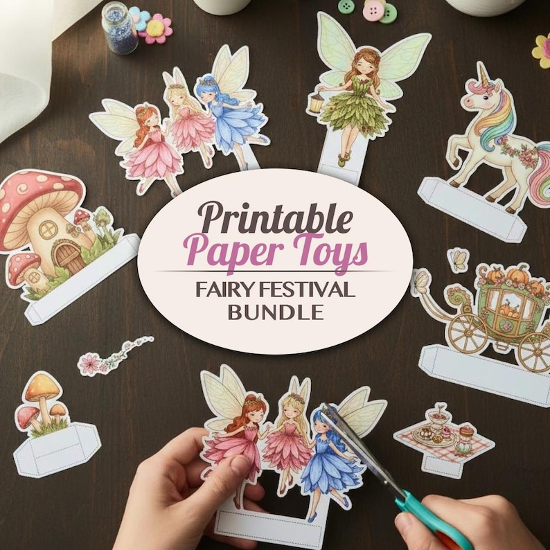 Fairy Festival Paper Toys Bundle – Printable Doll Cut-outs (digital ...
