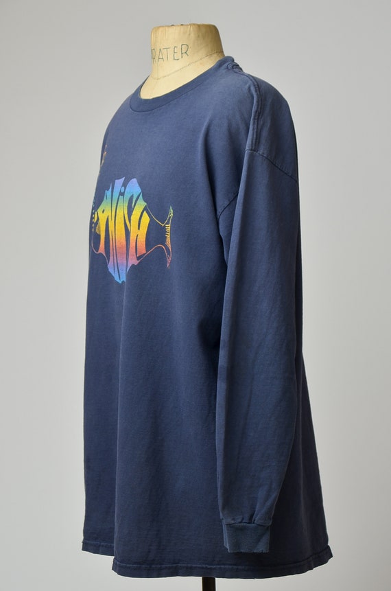 90 Phish Long Sleeve Classic Logo Blue Cotton T Shirt - Gem