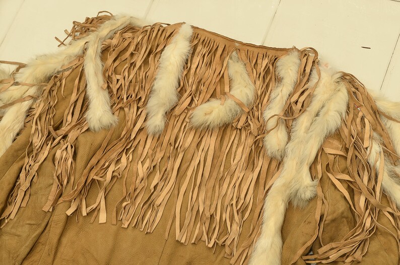 Vintage Native American Chief Jacket Hand Beaded with Hair | Etsy