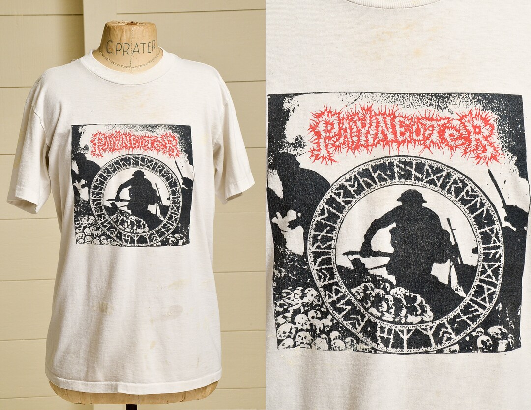 90s Grindcore Pay Neuter Hardcore Tee White Cotton Crust Punk T Shirt ...