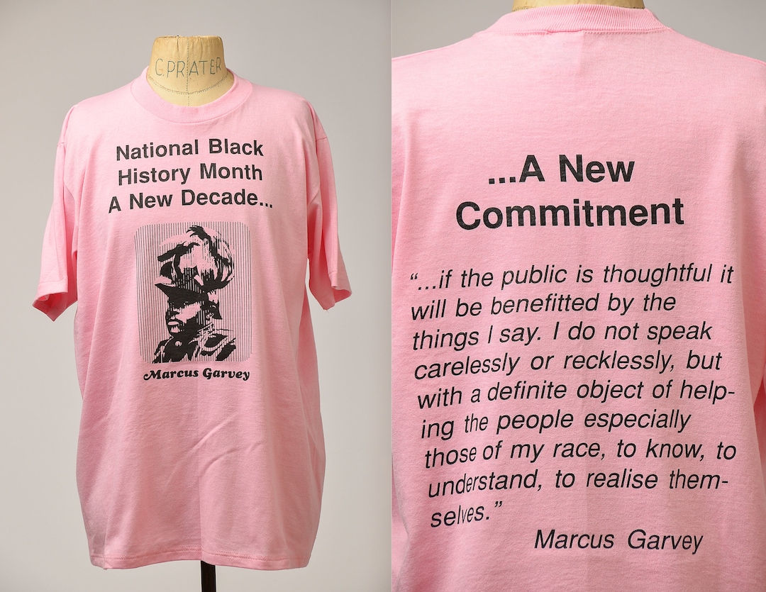 90s Marcus Garvey Civil Rights T Shirt National Black History Month ...