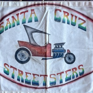 1960s Car Club Banner Santa Cruz Streetsters Hand Painted by Alton ...