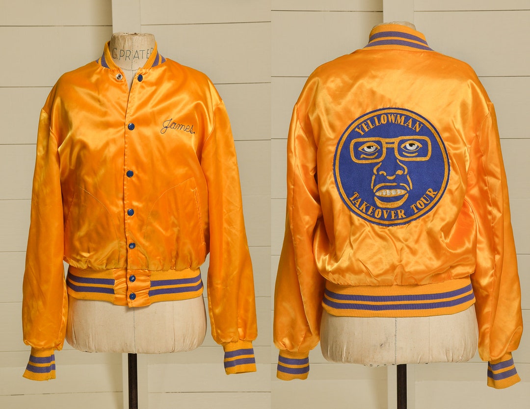 1980s Yellowman Tour Jacket Rare Early Rasta Yellow Satin Jacket - Etsy