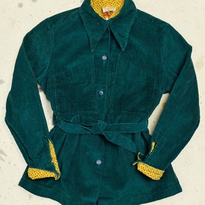 1970s Corduroy Hippie Set Two Piece Bell Bottom Charlies Girls High ...