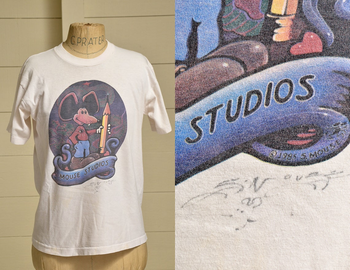 1985 autographed Stanley Mouse Studios Cotton T Shirt - Etsy
