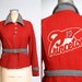 1930s Princeton School Jacket Crimson Wool Grommet Zip Lettermans ...