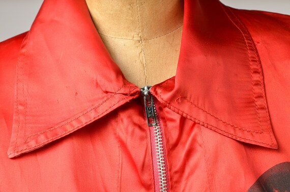 1970s T. Rex Marc Bolan Red Satin Bomber Jacket - Gem