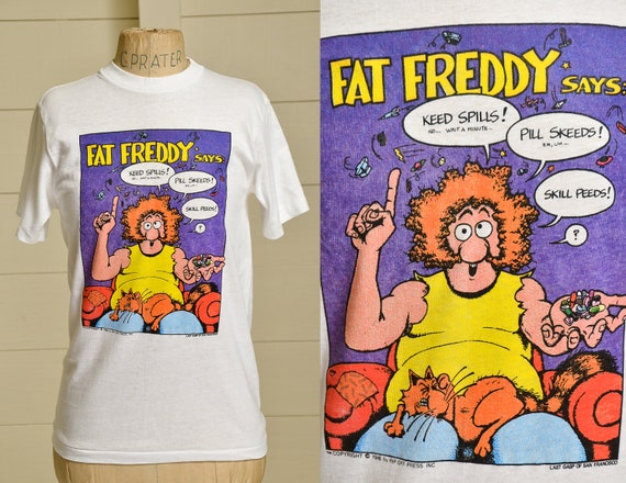 1980s Fat Freddy Rip Off Press Comic Book Promo T Shirt | Etsy
