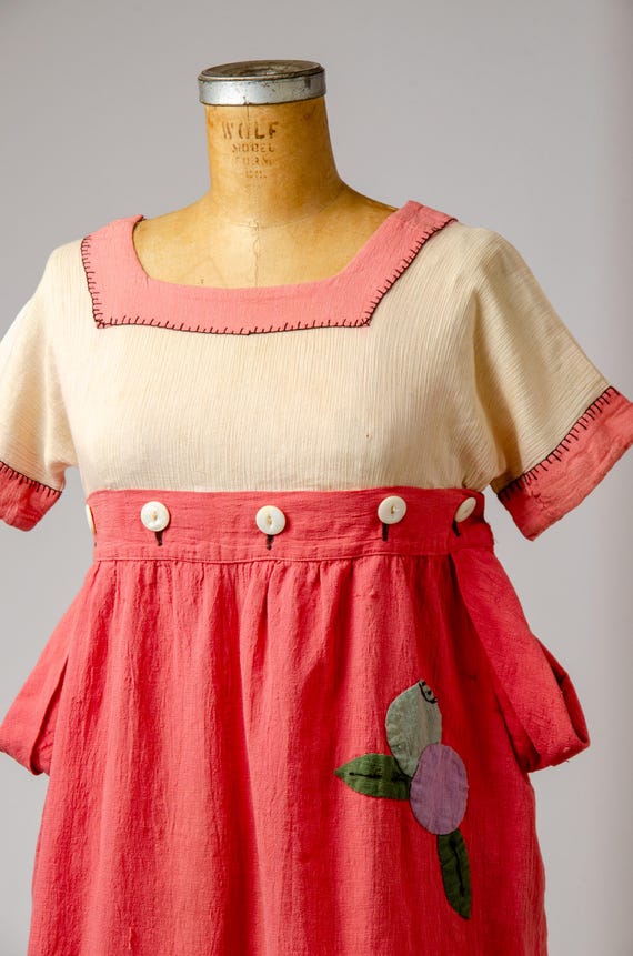 1920s Blueberry Picking Dress Bucket Pocket Girls Far… - Gem