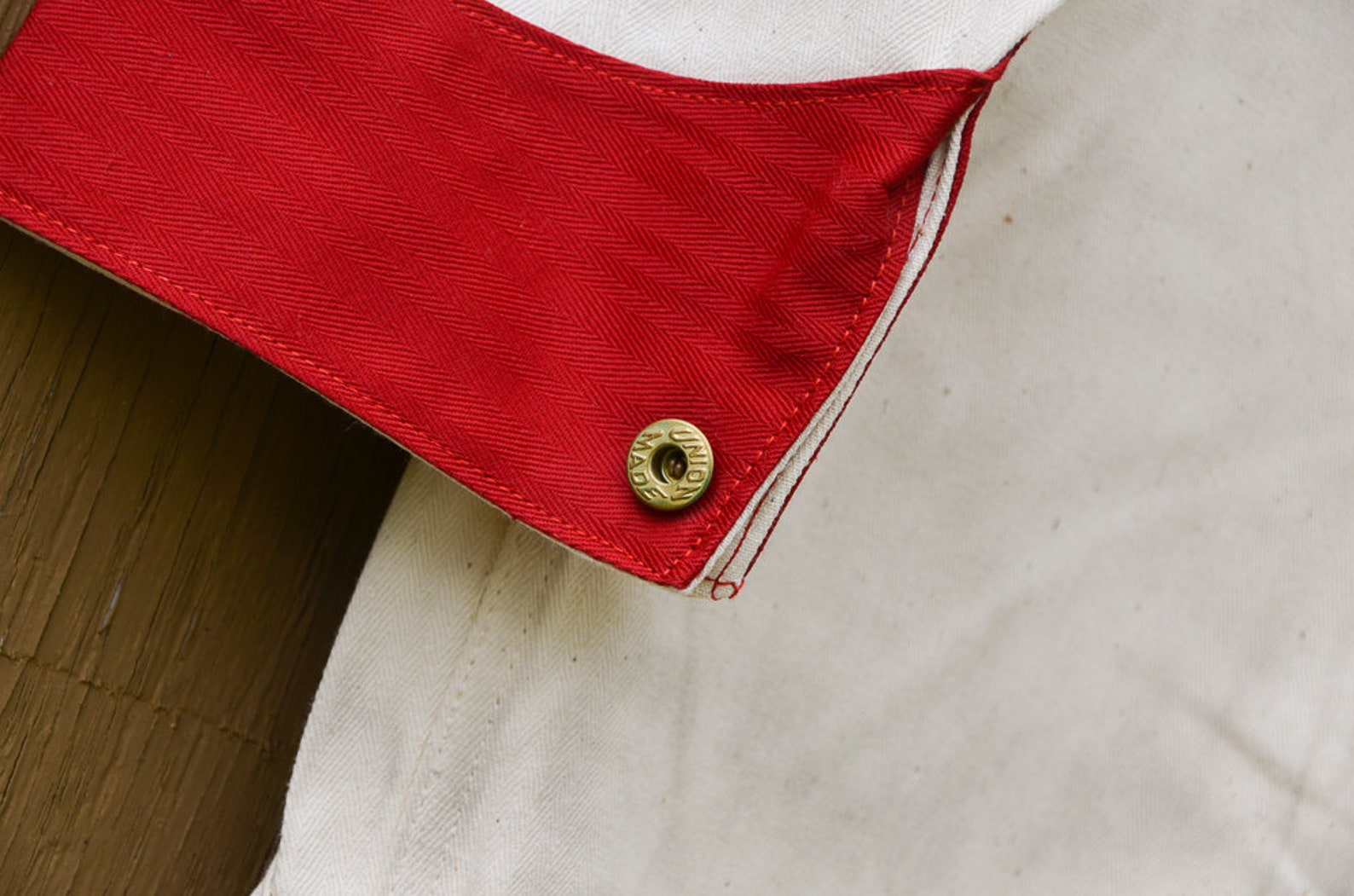 Vintage Mechanics Jumpsuit Herringbone Denim Deadstock Union Made Red ...