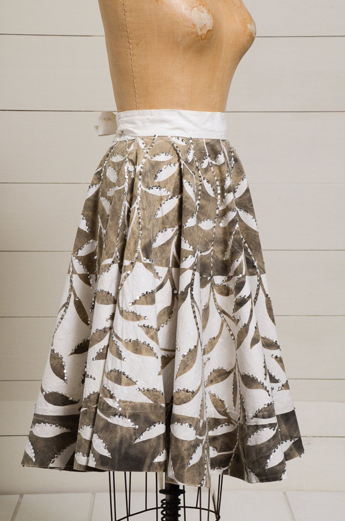 1950s Mexican Full Circle Skirt Rockabilly Silver Sequin Pinup | Etsy