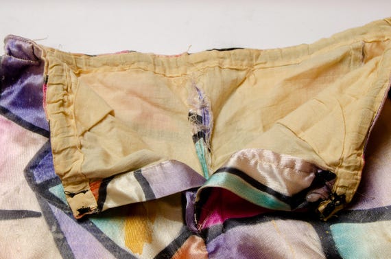 1920s Stained Glass Silk Theatre Pants Bohemian Trous… - Gem