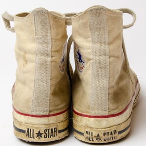 1980s Converse Made in Korea White Chuck Taylor High Top Allstars, 8.5 ...