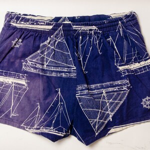 1950s Nautical Shorts Novelty Print Cotton Boat Swim Shorts - Etsy
