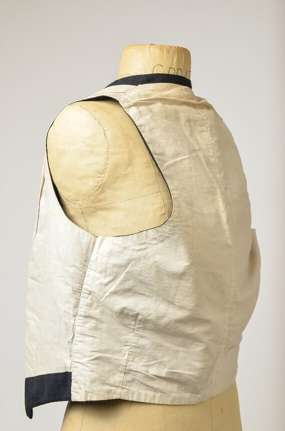 1930s Vest Black Wool Slant Pocket Western Vest - Gem