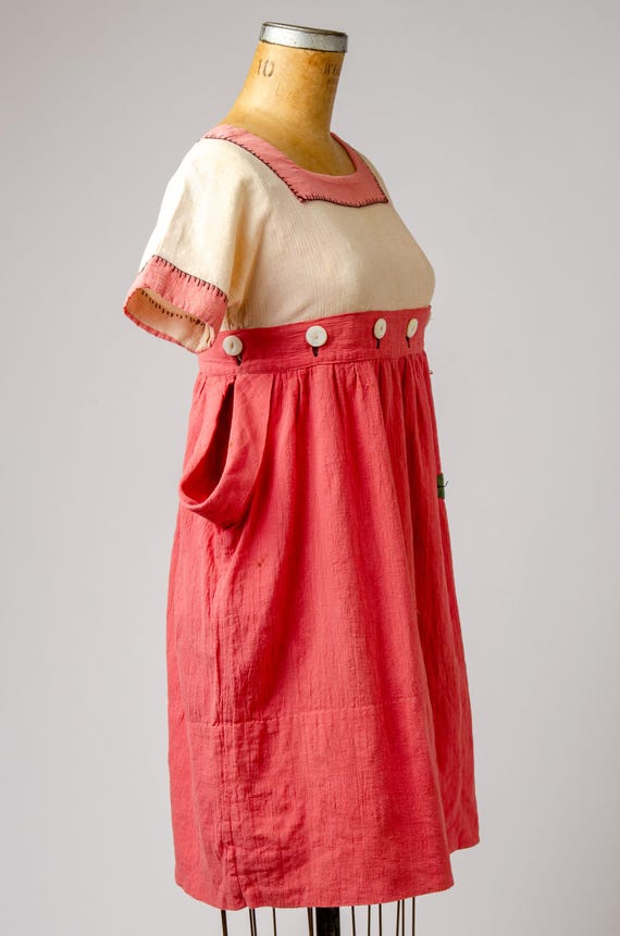 1920s Blueberry Picking Dress Bucket Pocket Girls Far… - Gem