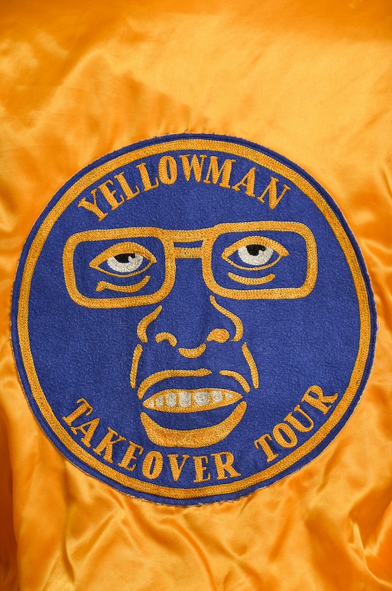 1980s Yellowman Tour Jacket Rare Early Rasta Yellow S… - Gem