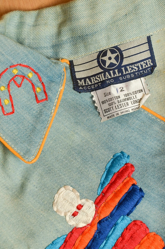 1970s Marshall Lester Embroidered Jean Jacket Funk n … - Gem