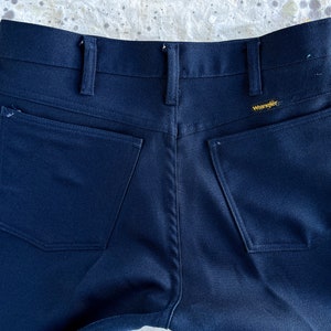 1970s Wrangler Sta Prest Navy Blue High Waist Boot Cut Pants 30 X 34 - Etsy
