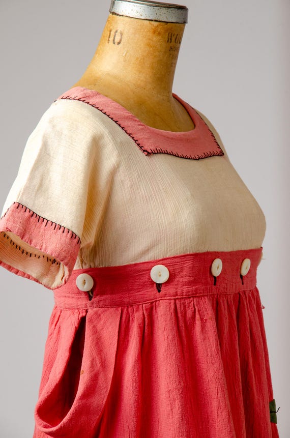 1920s Blueberry Picking Dress Bucket Pocket Girls Far… - Gem