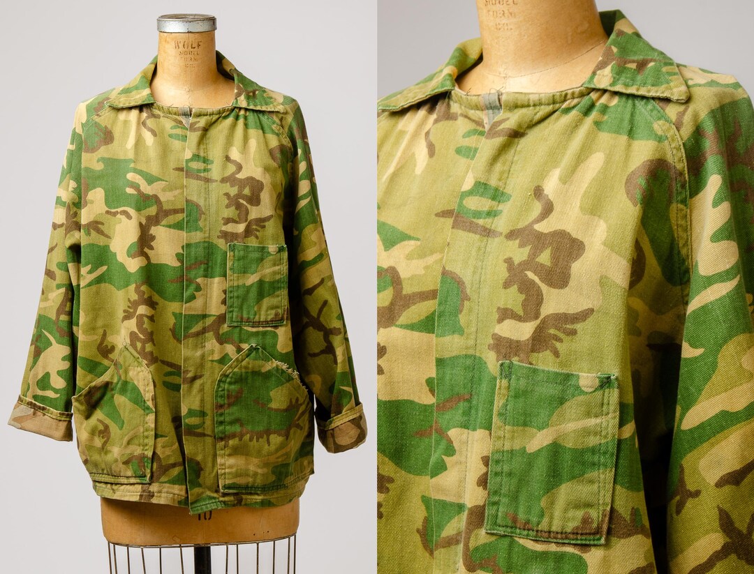 1960s Frog Skin Camo Jacket Reversible Camouflage Hunting Jacket - Etsy