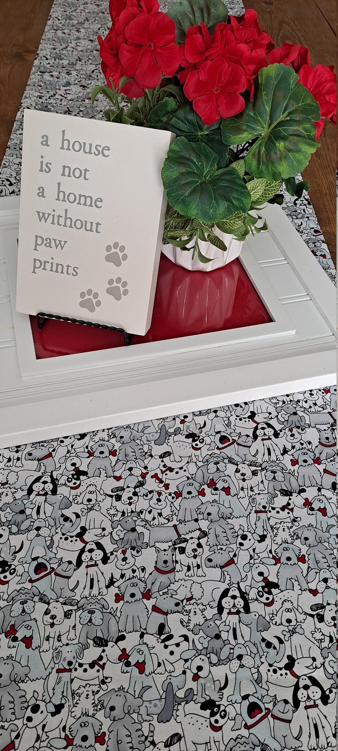 Table Runner Dog Table Runner Pet Table Runner Black and - Etsy France