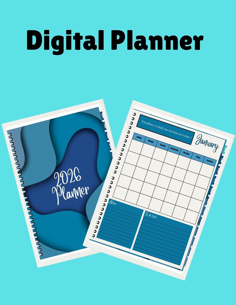 Digital Monthly Planner Template-instant Download - Etsy