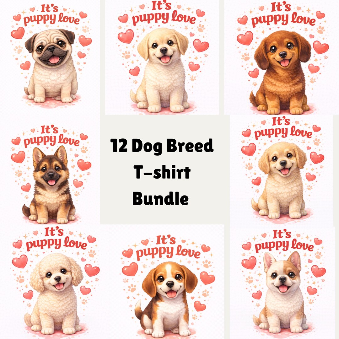 It’s Puppy Love – Valentine’s Day Dog Bundle | Digital Download - Etsy