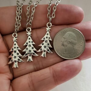 Christmas Tree Necklace | Silver Pendants | Charm | Matching Family ...