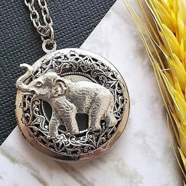 Elephant Locket - Etsy