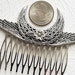 Crescent Moon Hair Comb | Celestial Wing Hairpiece | Mystical Halloween ...