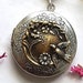 Flower Bird Locket | Flower Necklace | Vintage Style Necklace | Garden ...