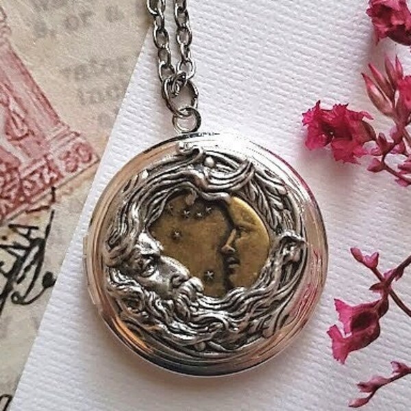 Moon Locket - Etsy