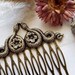 Herpetology Haircomb Snake Hair Accessories Bronze Floral Hairpiece ...