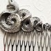 Silver Snake Haircomb Thick Coil Snake Halloween Gothic Grunge Fashion ...