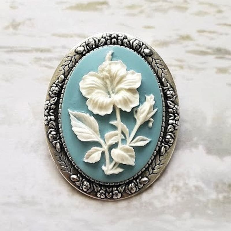 Flower Cameo Brooch - Etsy