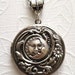 Moon Face Locket | Magical Sun Necklace | Silver Rose Flower Jewelry ...